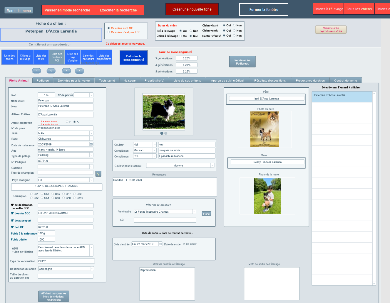 Gestion élevage canin et félin - Gestion Elevage Canin et Félin